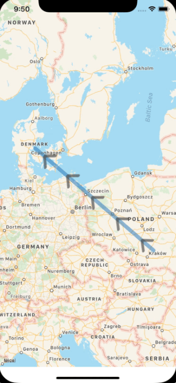 How Do I Add Animation To Drawn Route In Ios Map Like Uber Application Doing Now Days Ios 